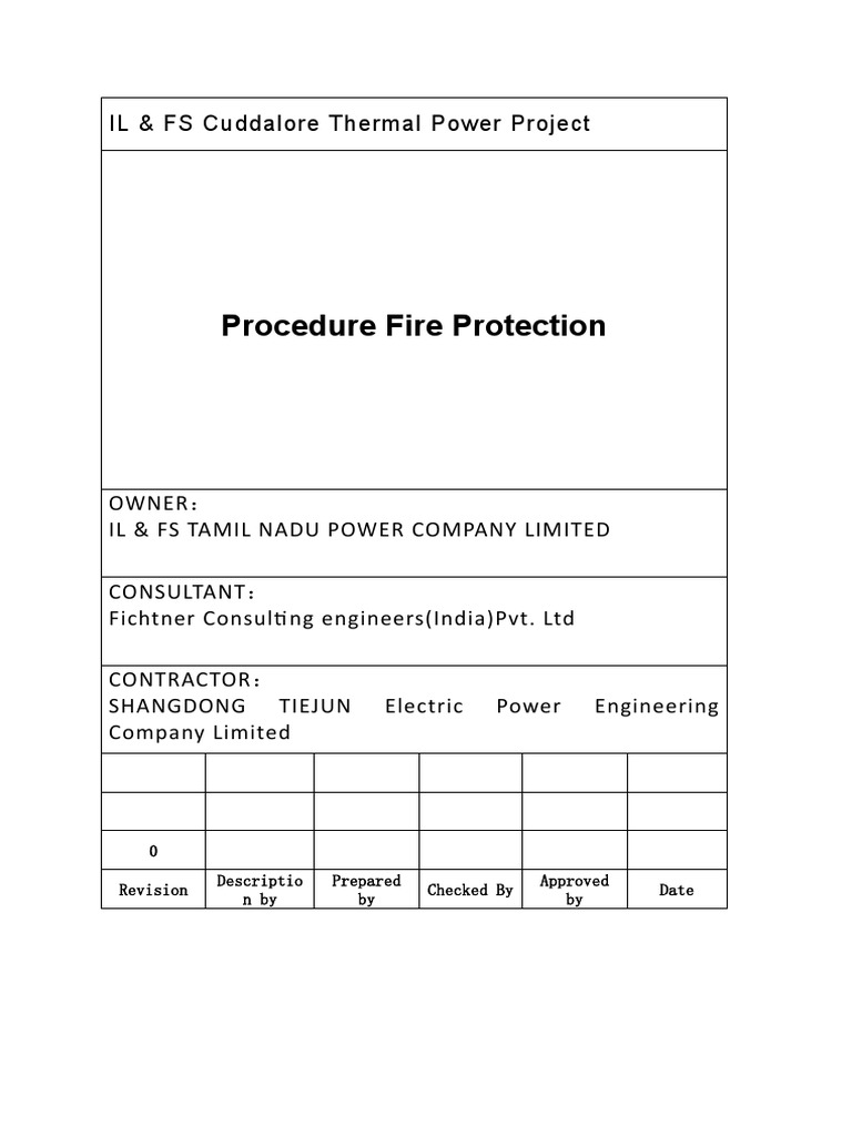 Fire Protection Procedures for IL&FS Project | PDF | Fires | Firefighting