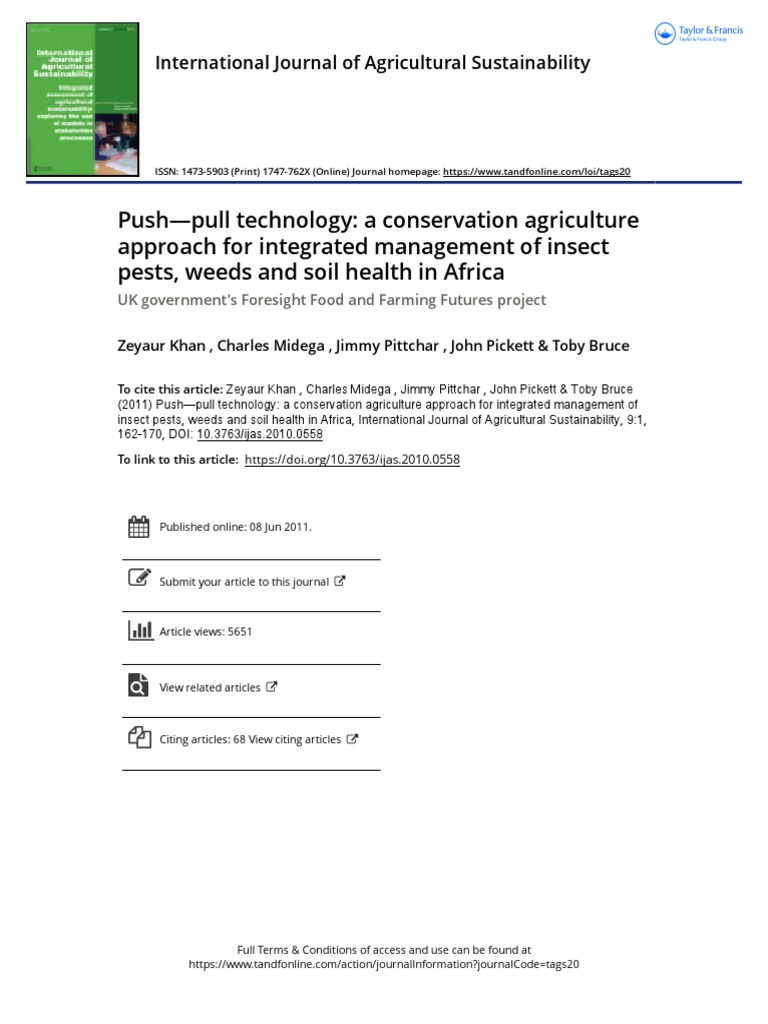 Khan Et Al. - 2011 - Push-Pull Technology A Conservation Agriculture ...