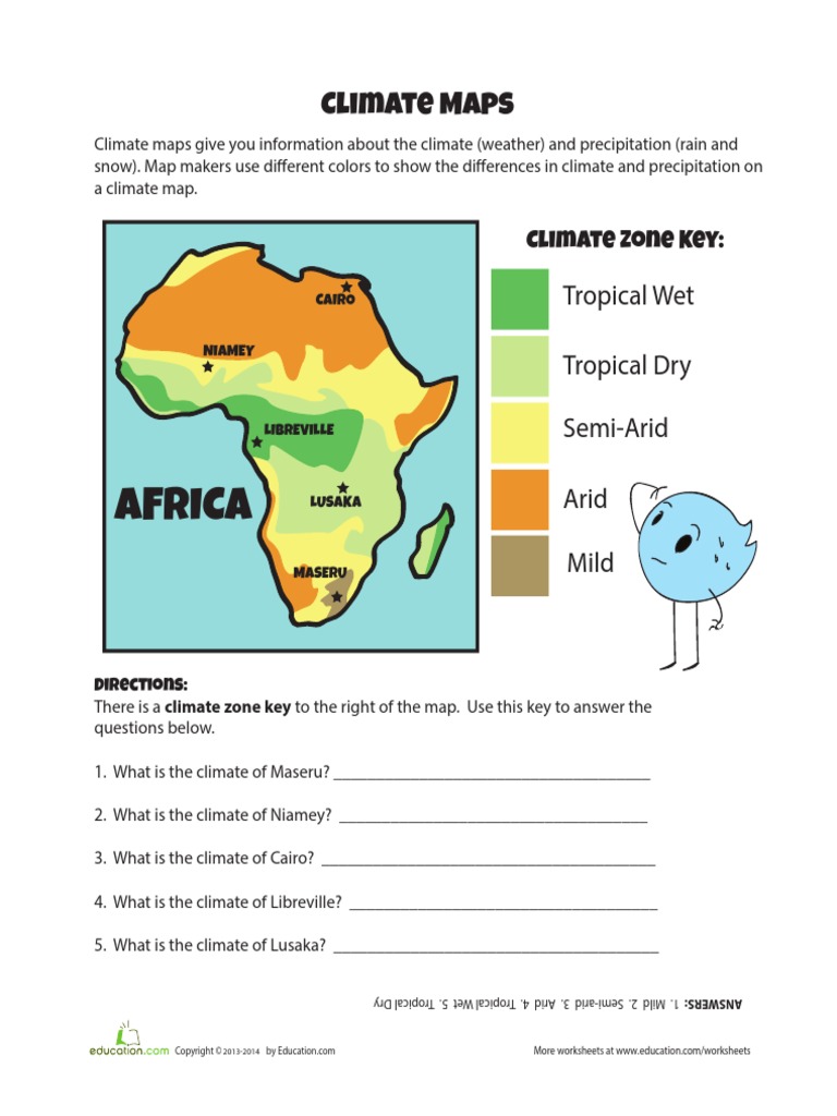 Africa Climate Zones Map