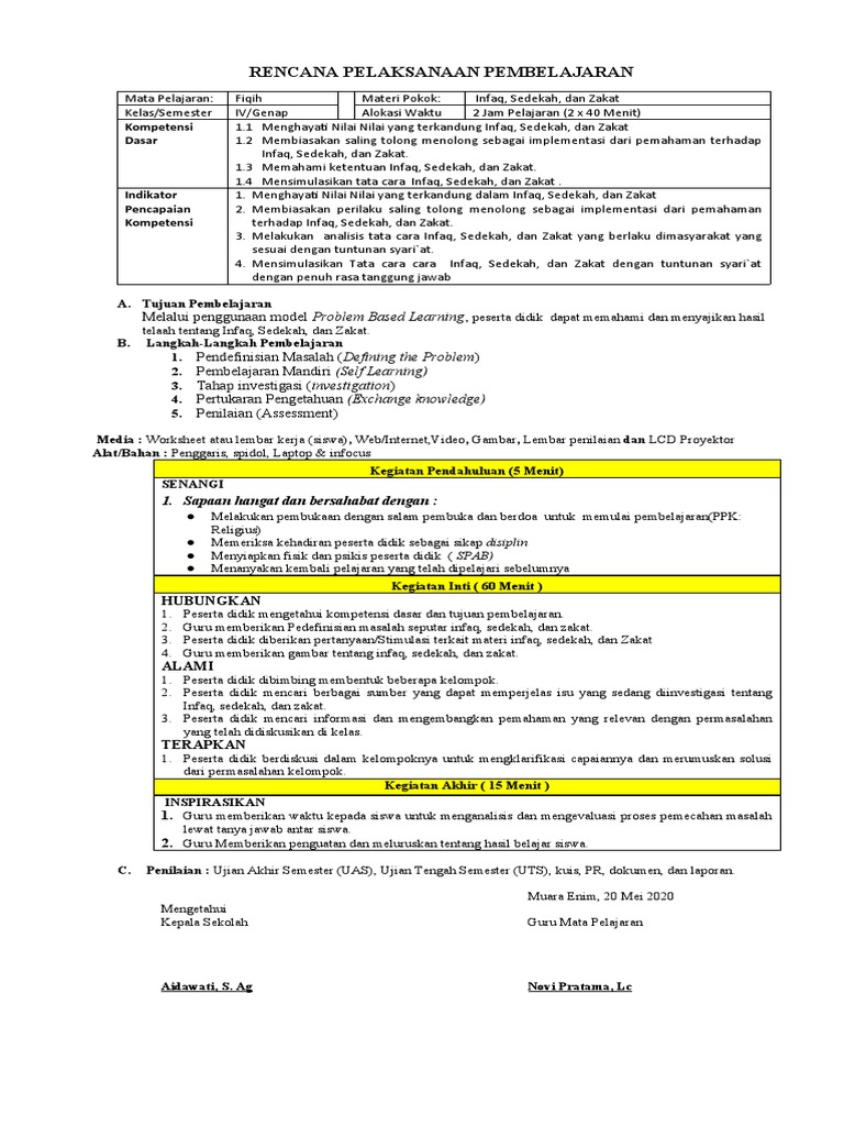 Rancangan Pembelajaran Problem Based Learning | PDF | Sains & Matematika