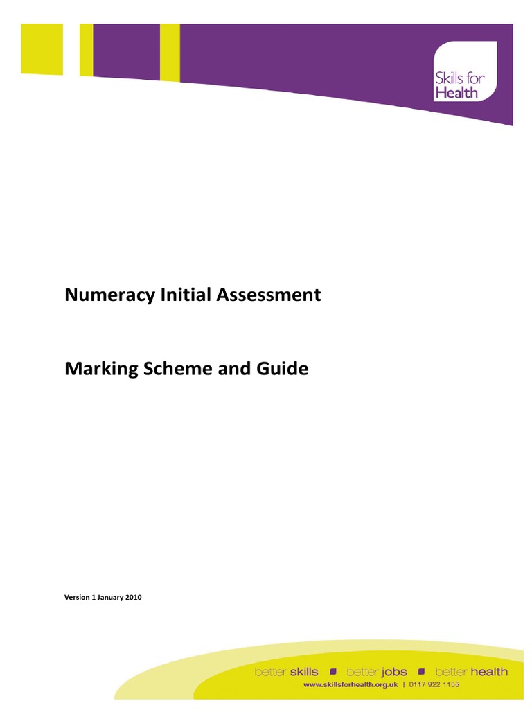 Numeracy-Initial Assessment-Marking-Scheme-and-Guide | PDF | Emergency ...