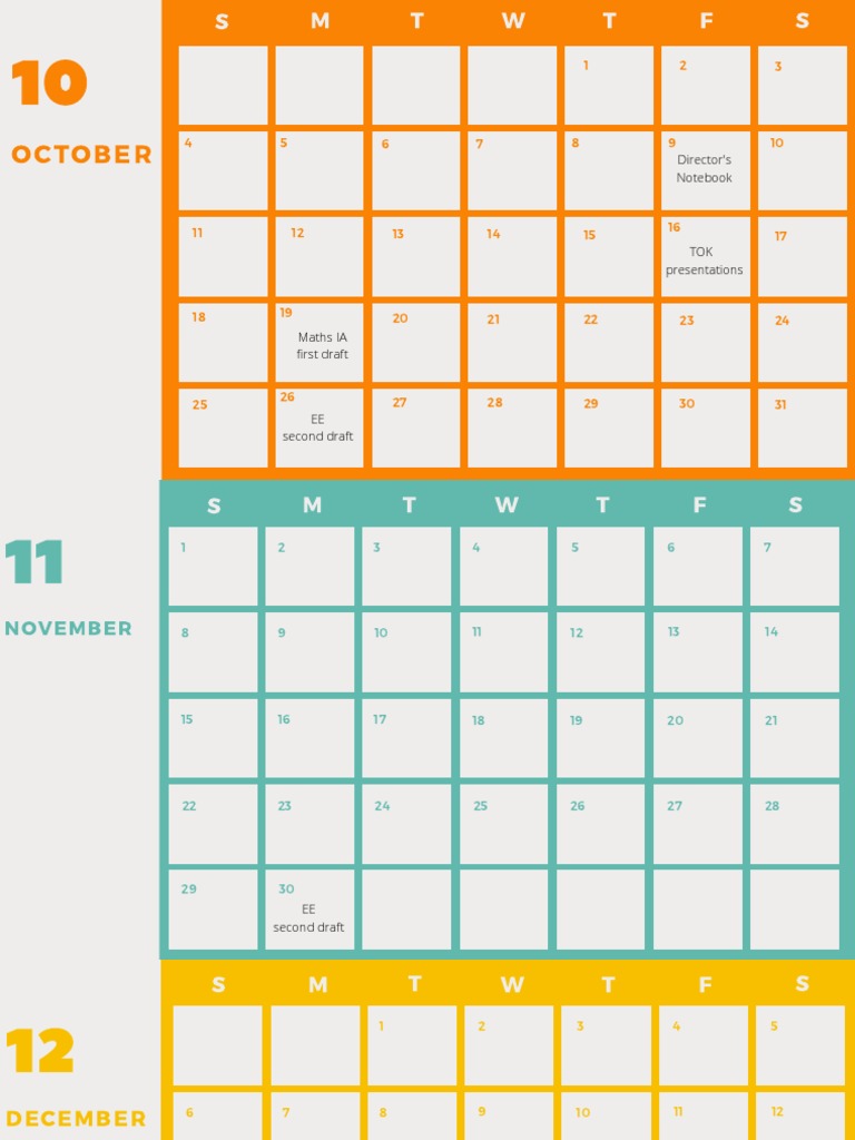 Colorful Confetti Birthday Calendar | PDF