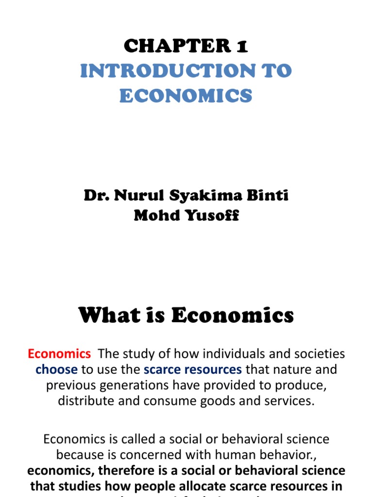 Introduction To Economics | PDF | Economics | Macroeconomics