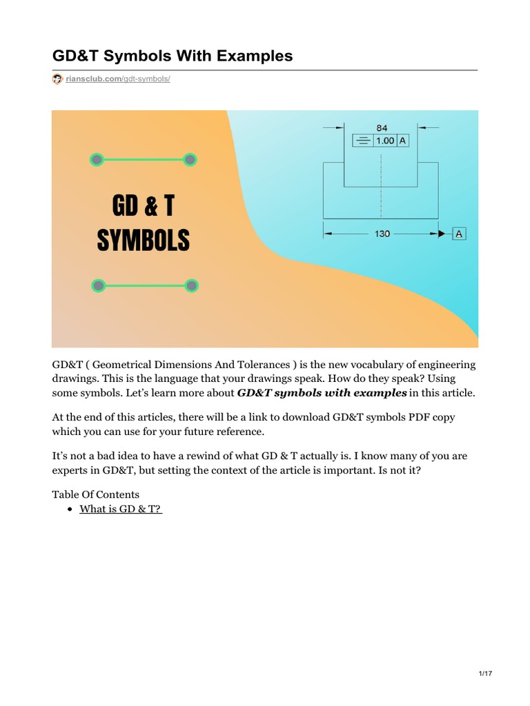 GD&T Symbols Guide with Examples | PDF | Engineering Tolerance | Space