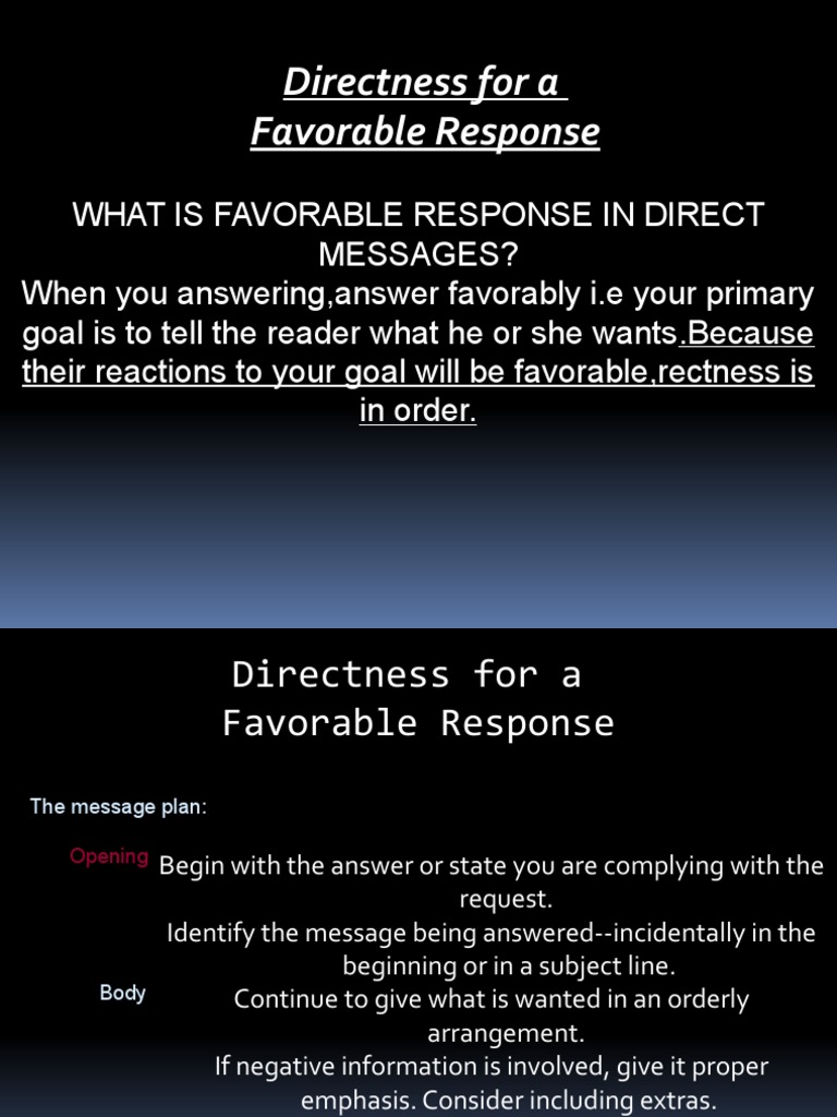 Crafting Favorable Responses in DMs | PDF