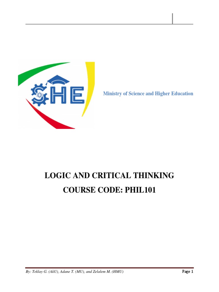 Logic and Critical Thinking Module Final | Download Free PDF | Critical ...