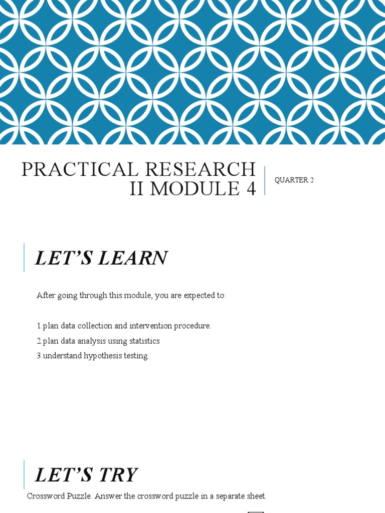 PRACTICAL RESEARCH II MODULE 4 PPT Version | PDF | Statistics | Survey ...