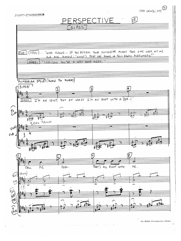 "Perspective" From She Loves Me | PDF
