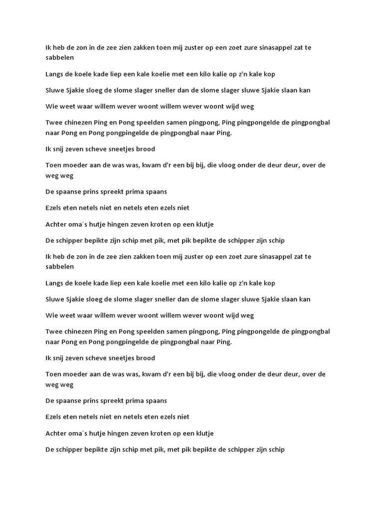 Ik Heb de Zon in de Zee Zien Zakken Toen Mij Zuster Op Een Zoet Zure ...