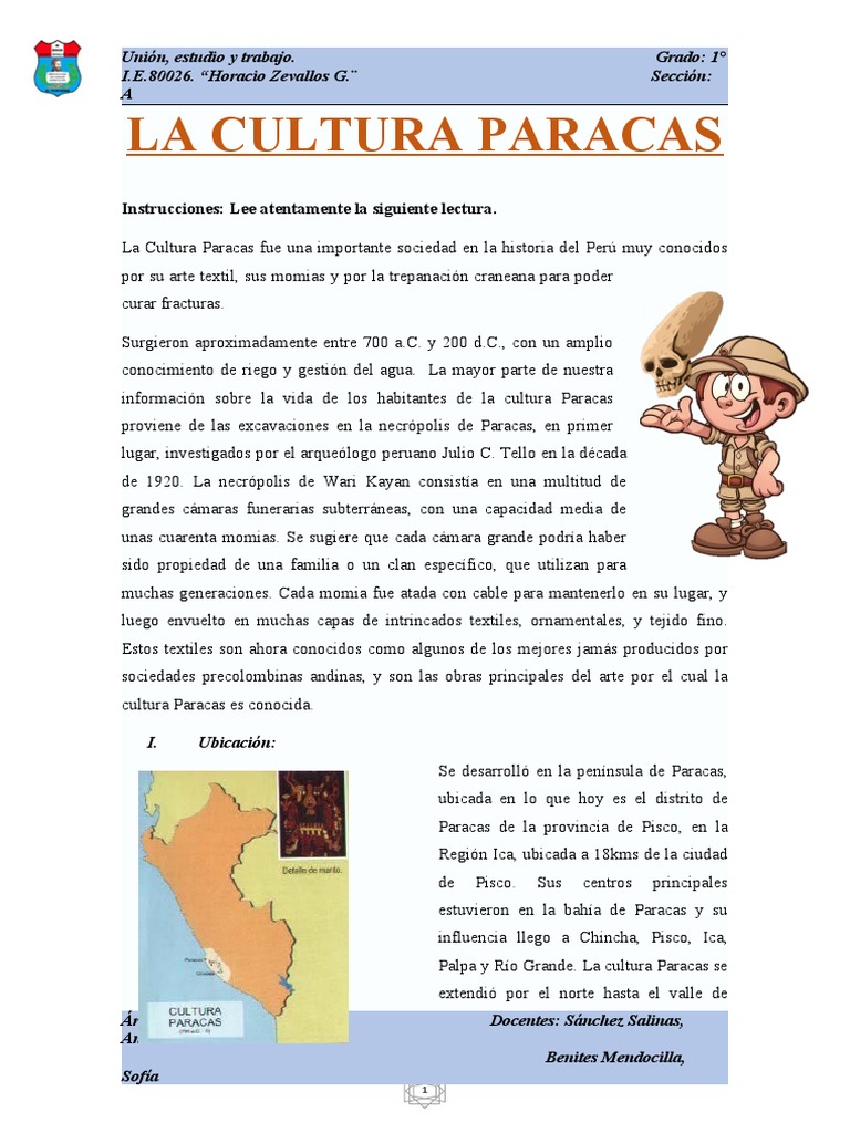 LA CULTURA PARACAS - Lectura | PDF | Cultura (general) | Naturaleza