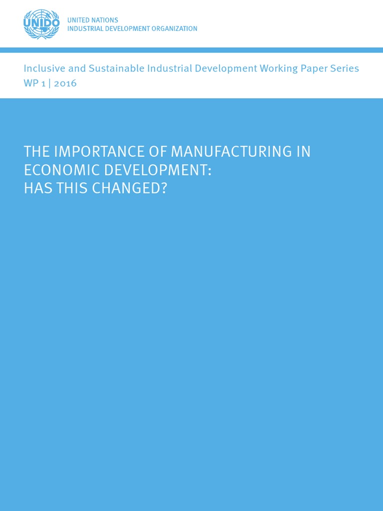 The Importance of Manufacturing in Economic Development - Has This ...