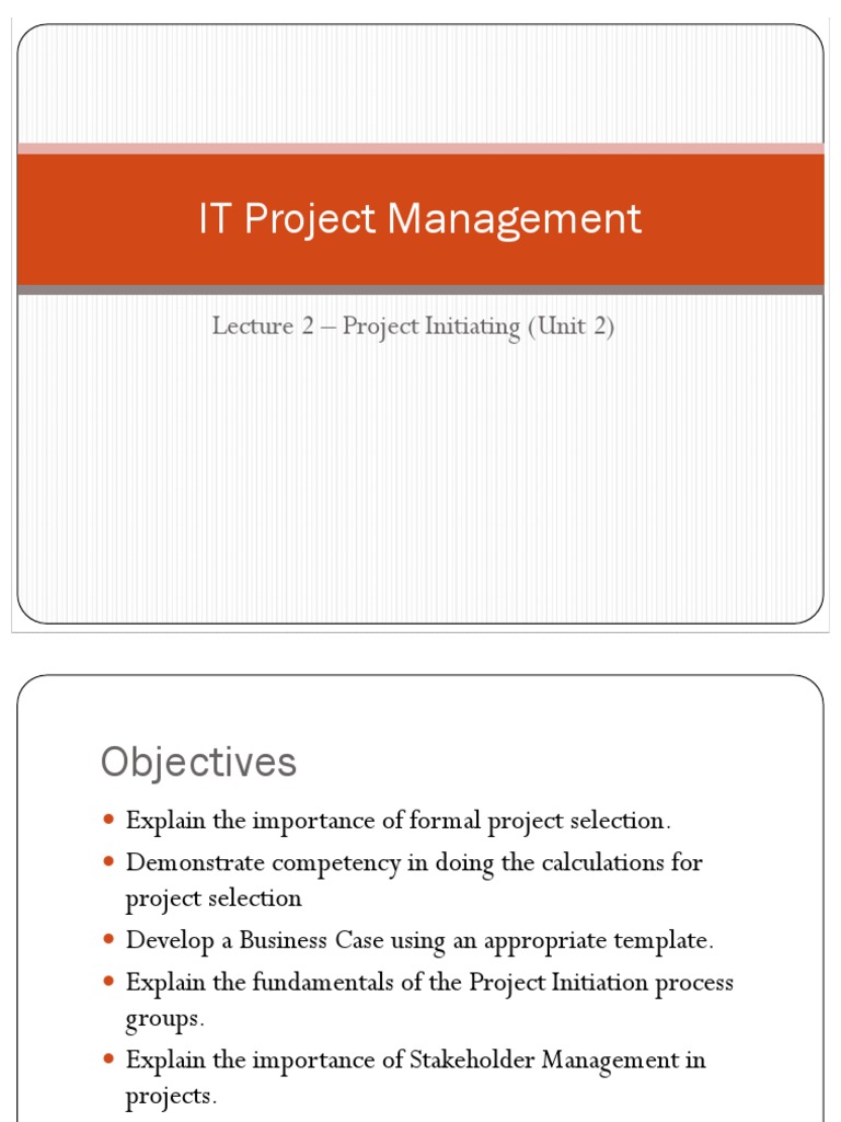 ITPM Initiation Selection wk2 | PDF | Net Present Value | Project Management