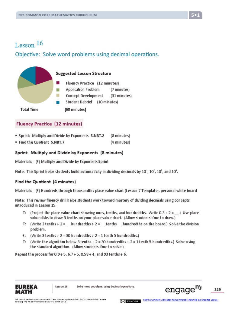 Math g5 m1 Topic F Lesson 16 2 | PDF | Common Core State Standards ...