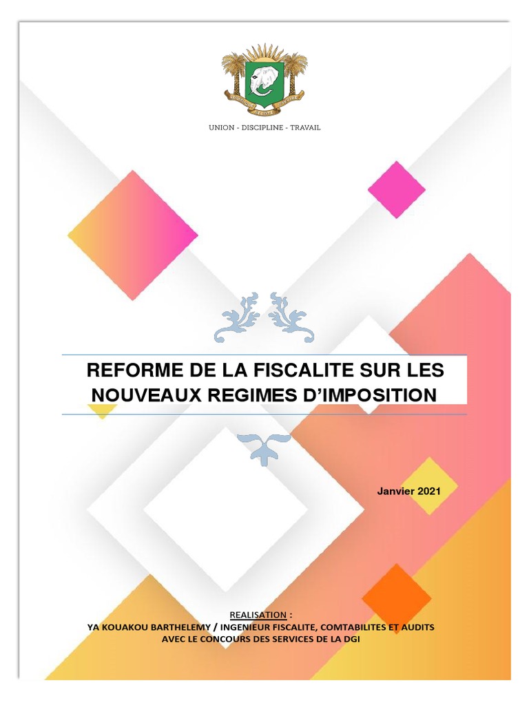 Reforme de La Fiscalite Sur Les Nouveaux Regimes D'imposition - Janvier ...