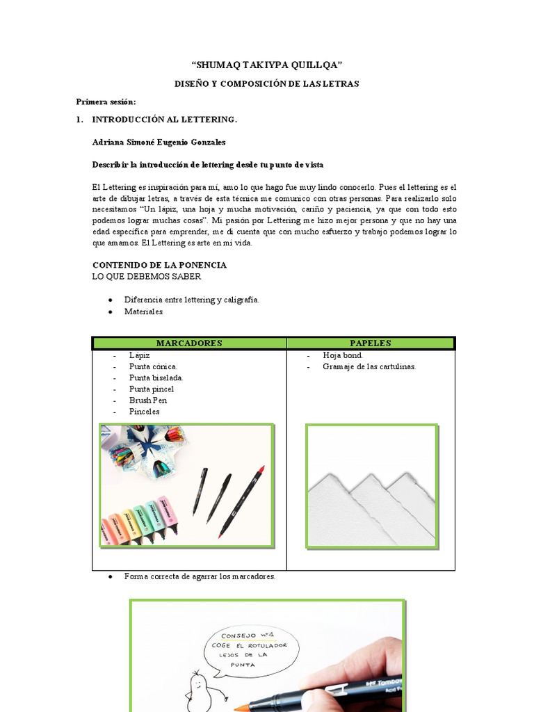 Introducción al Lettering: Arte y Técnica | PDF