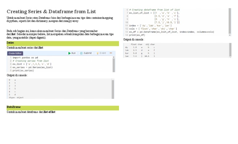 Data Manipulation With Pandas - Part I Tutorial | PDF