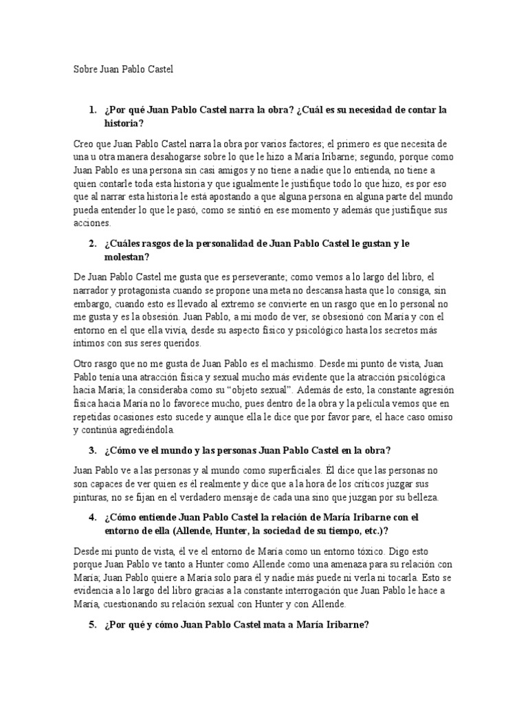 Sobre Juan Pablo Castel | PDF
