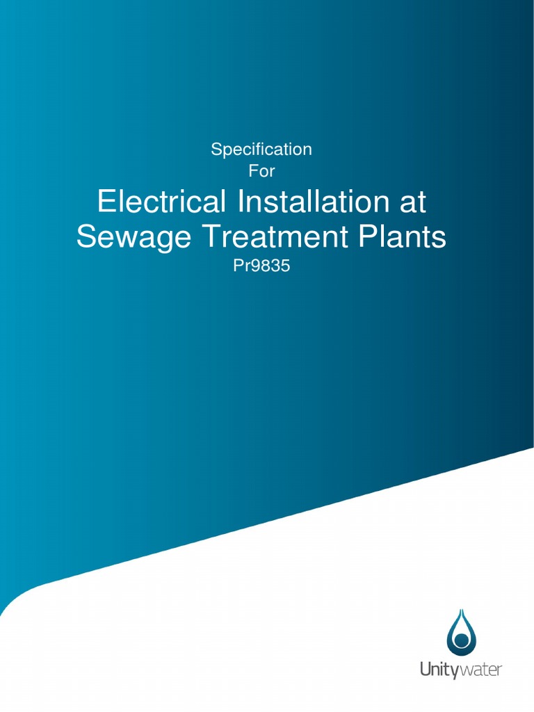 Pr9835 - Specification For Electrical Installation at Treatment Plants ...