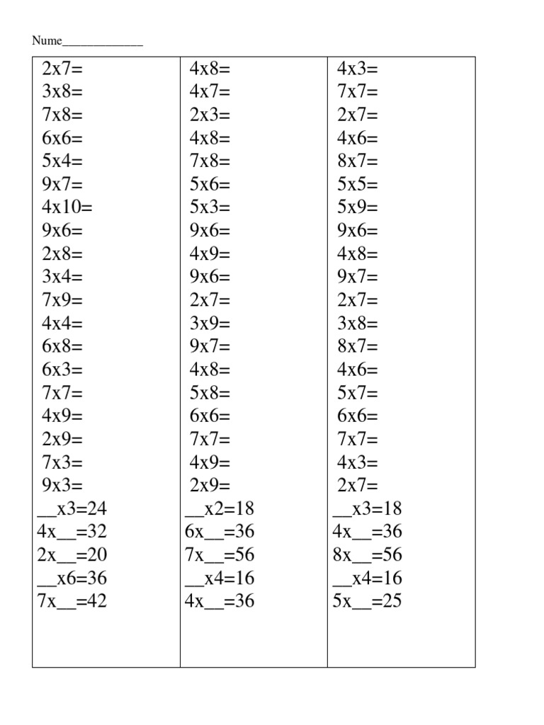 Tema Vacanta MEM | PDF