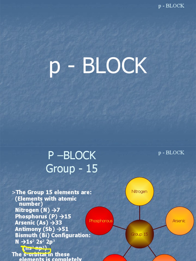 UPDATED PBlock Elements | PDF | Chlorine | Oxide