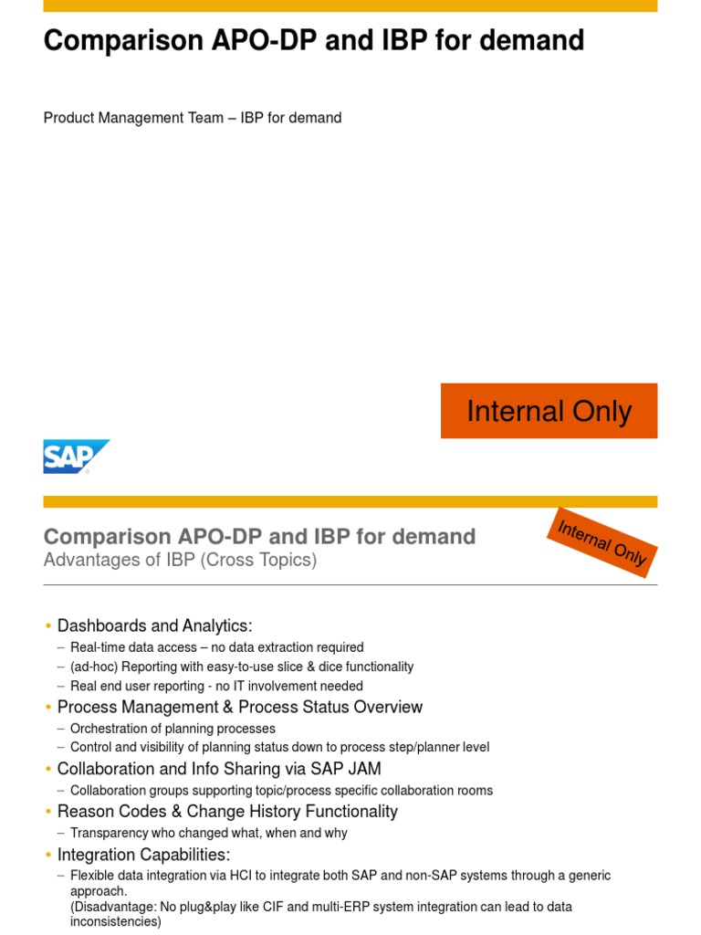 Comparison APO - DP and IBP For Demand | PDF | Autoregressive ...