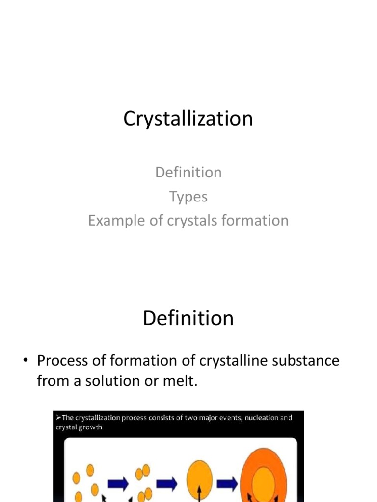 Crystallization: Types Example of Crystals Formation | PDF