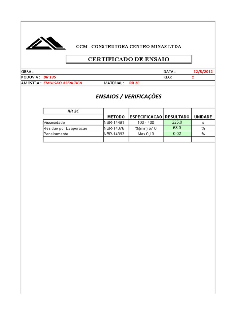 Certificado RR-2C 01 | PDF