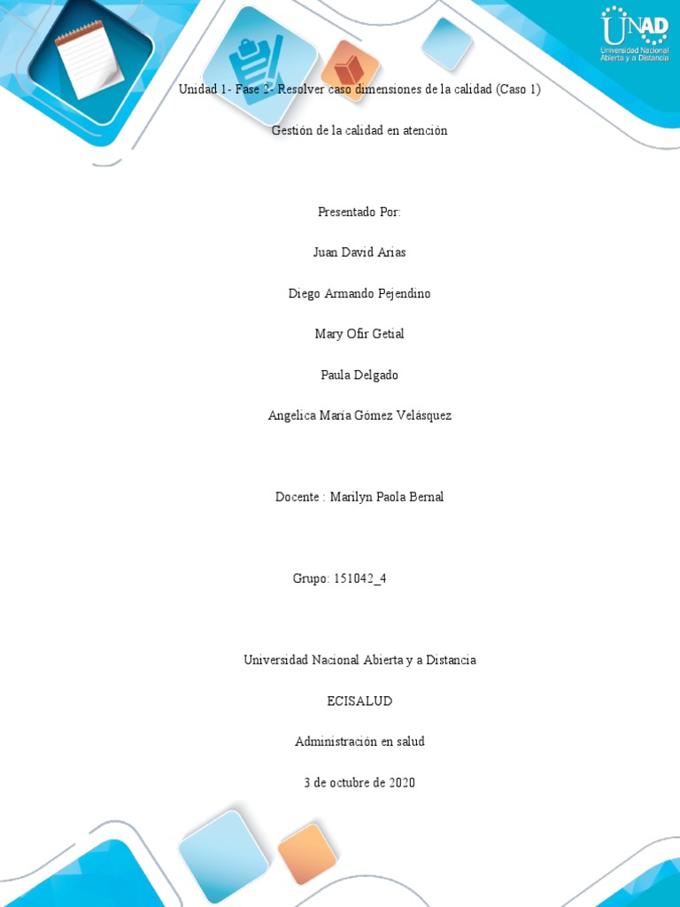 Compilado Grupal. Dimensiones de Calidad en Salud | PDF | Cuidado de la salud | Paciente