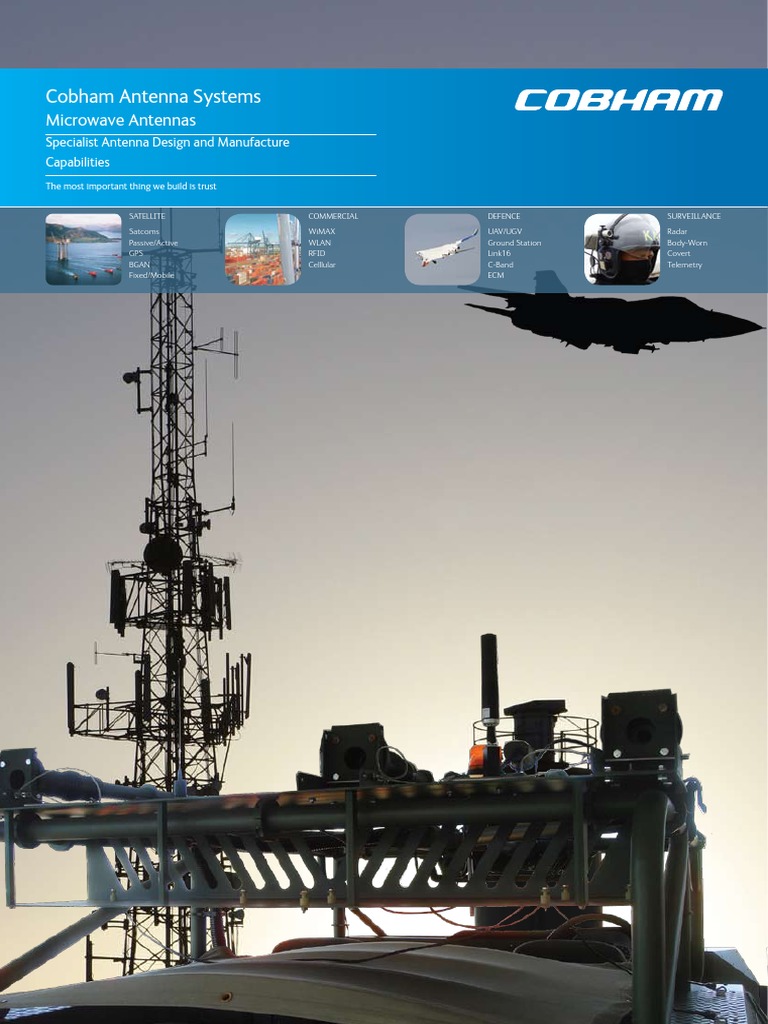 Cobham Antenna Systems: Microwave Antennas | PDF | Antenna (Radio) | Radar