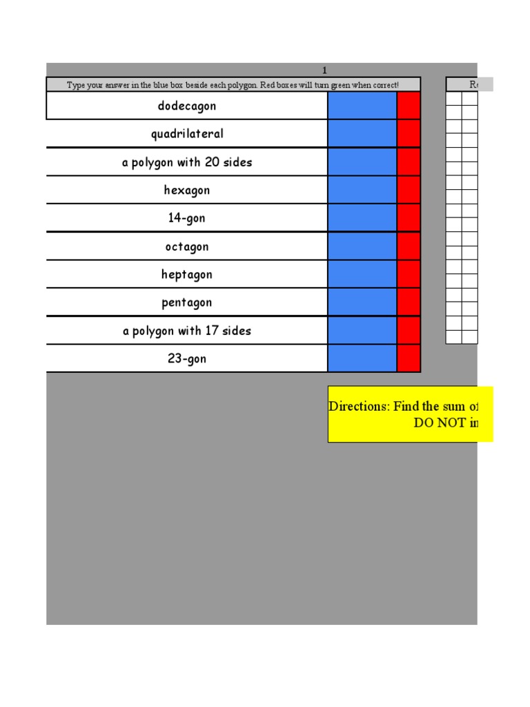 Angles of Polygons Mystery Pixel Pictures Student | PDF | Polygon ...