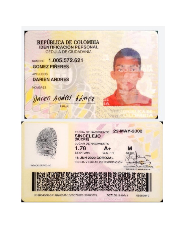 Cedula Codeudor Darien | PDF