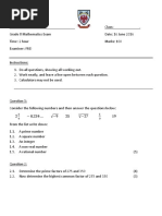 Grade 8 INVESTIGATION | PDF | Arithmetic | Mathematics