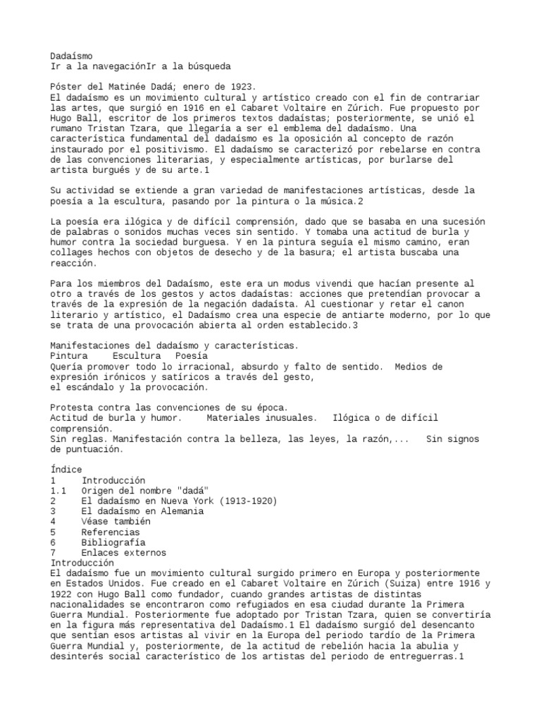 Dadaism o | PDF | Modernidad | Estilo