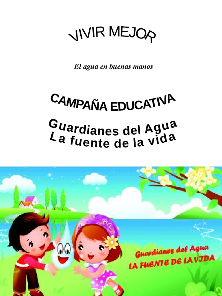 Cuidar El Agua Niños | PDF | Agua | Alimentos
