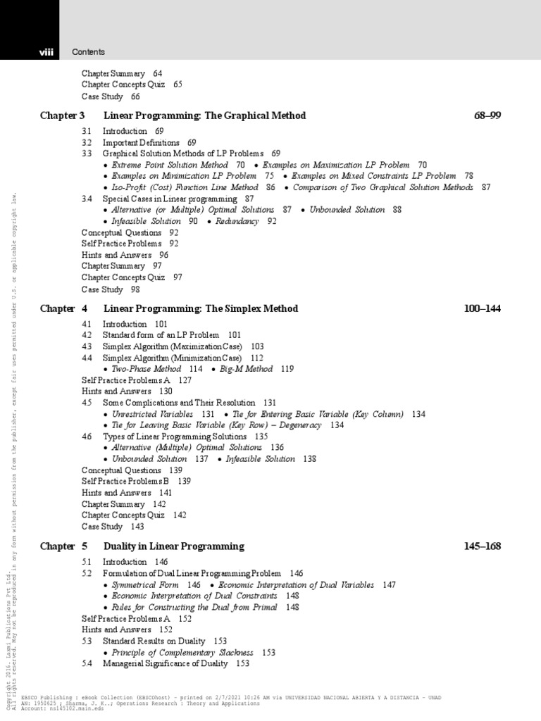SharmaJK 2016 Contents OperationsResearchThe | PDF | Linear Programming | Operations Research