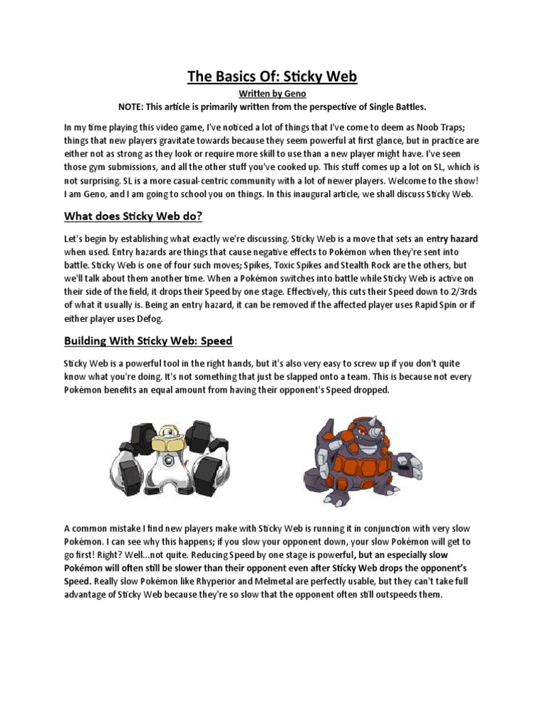The Basics of Sticky Web | PDF | Leisure | Nature