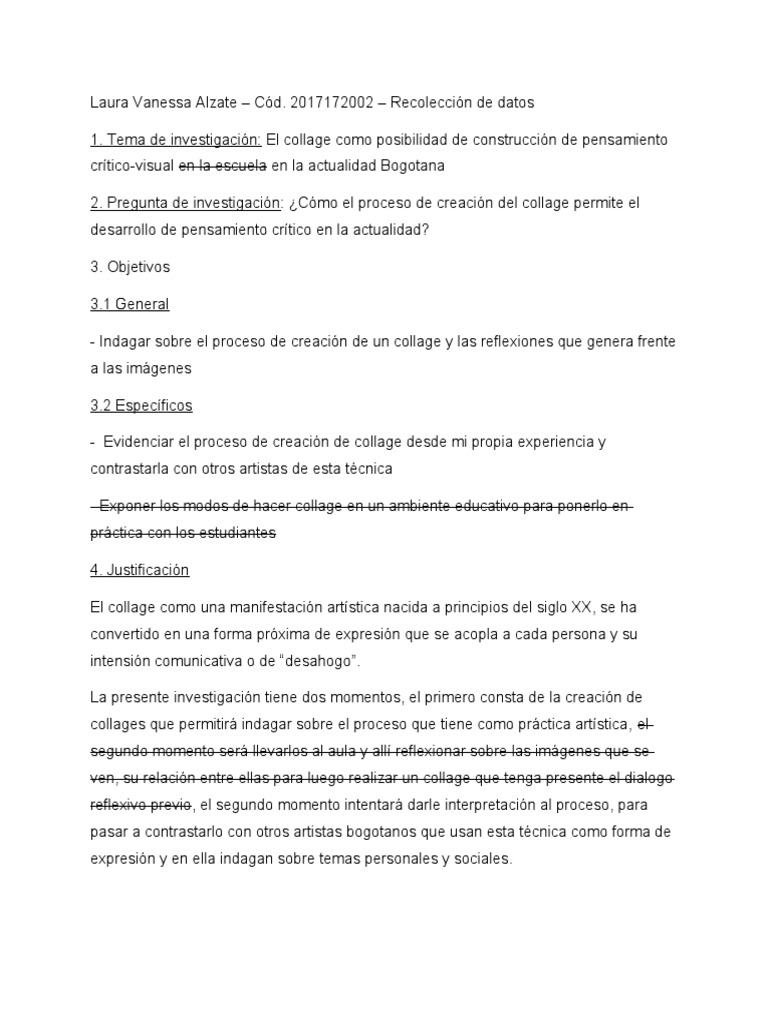 Laura Vanessa Alzate - Inv. Collage | PDF | Imagen | Pensamiento crítico