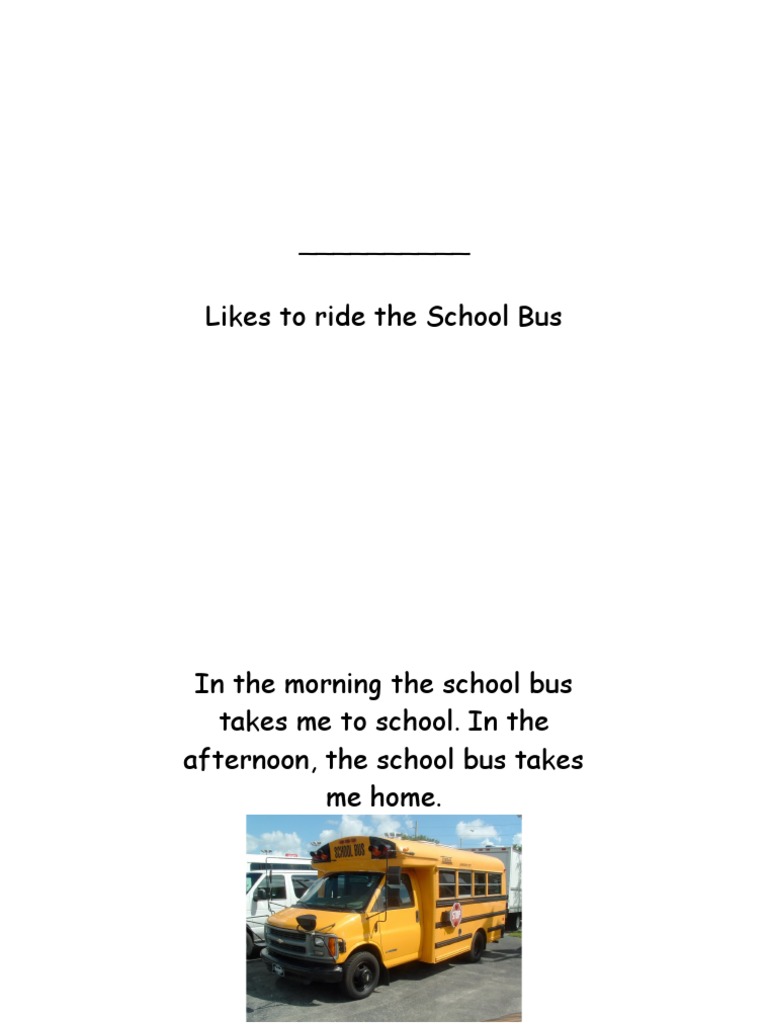 Generalized Social Story Riding On The School Bus | PDF | Language Arts ...