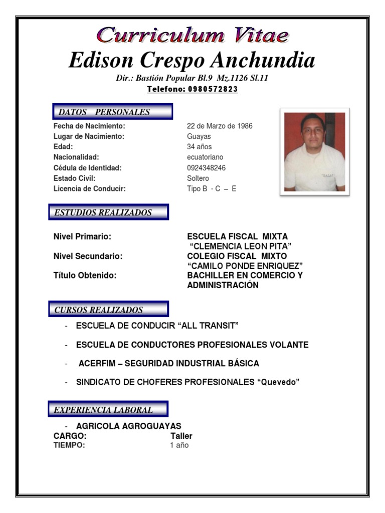 Edison Crespo Anchundi1 | PDF