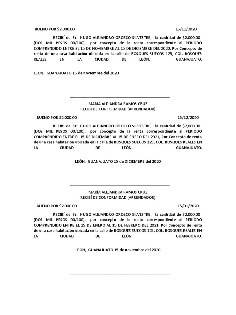 Recibo de Renta | PDF