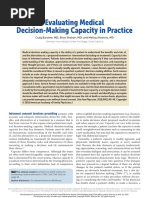 Appelbaum Criteria for Patient Capacity | PDF | Dementia | Medical ...