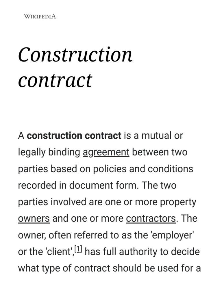 An In-Depth Exploration of Construction Contract Types, Their Uses, and ...