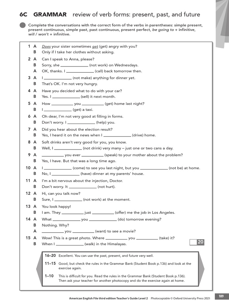 AEF3e Level 2 TG PCM Grammar 6C | PDF | Linguistic Typology | Syntax