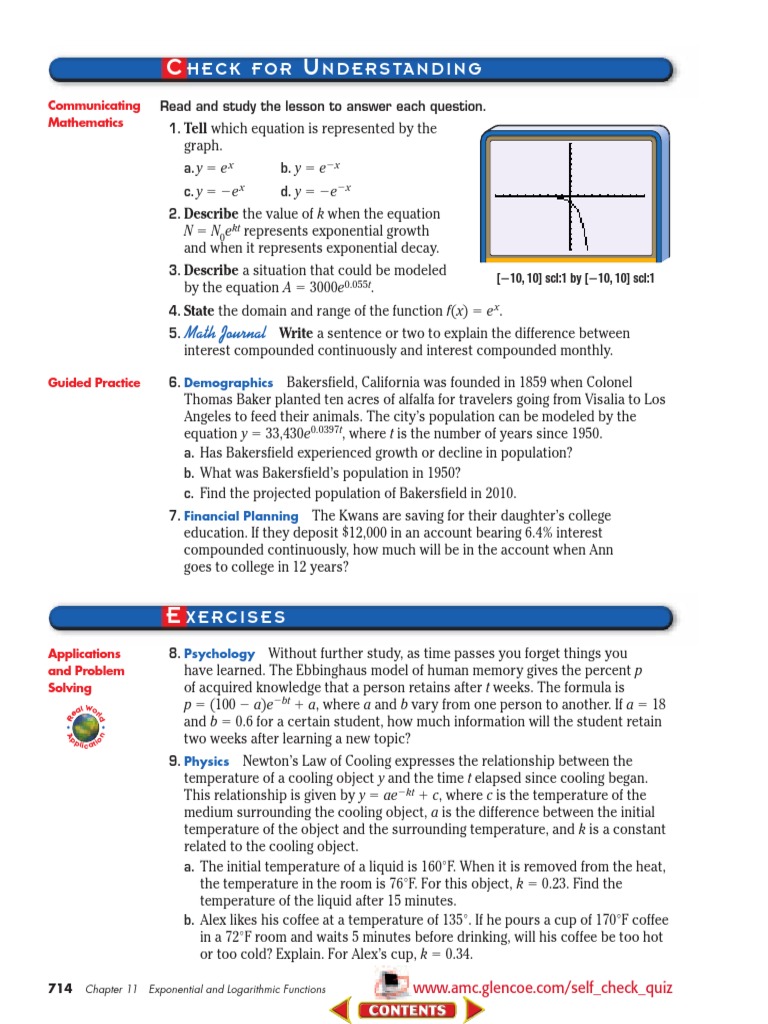 Pages From Pre-Calculus - McGraw-Hill | PDF | Interest | Exponential ...
