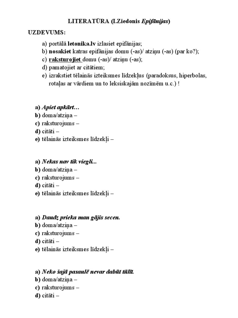 Uzd. Epifānijas | PDF