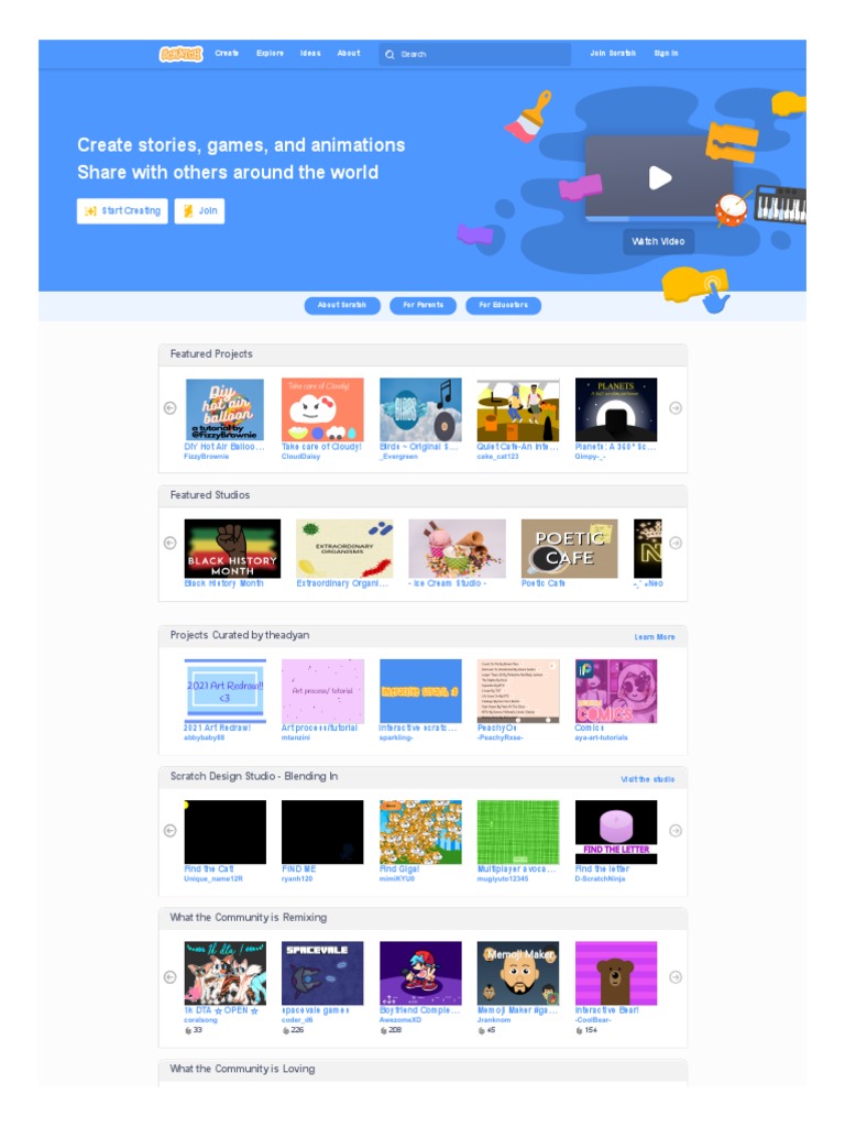 Create Stories, Games, and Animations Share With Others Around The ...