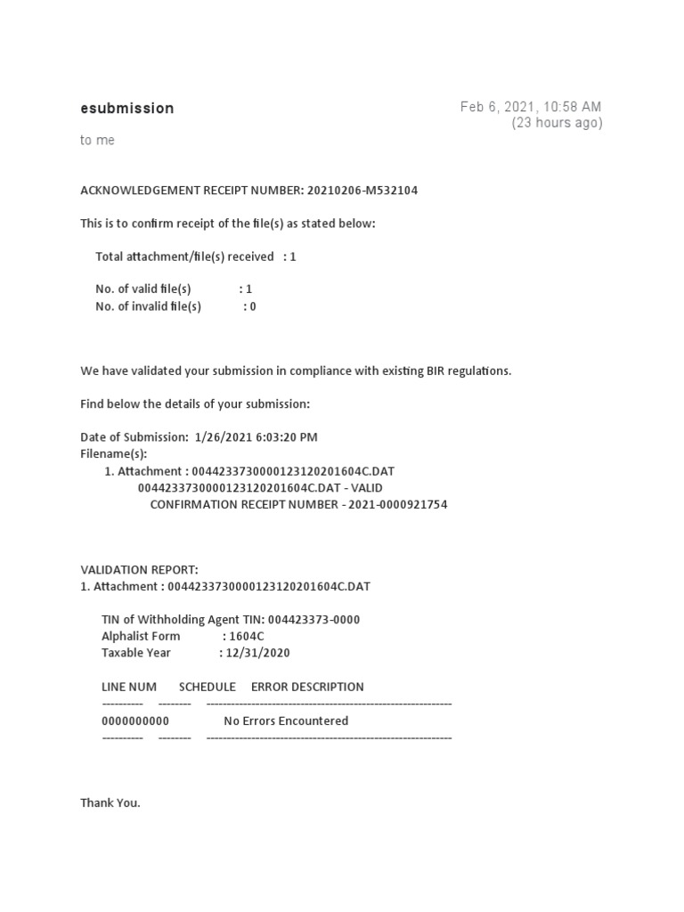 Confirmation BIR | PDF | Computer Mediated Communication | Information ...