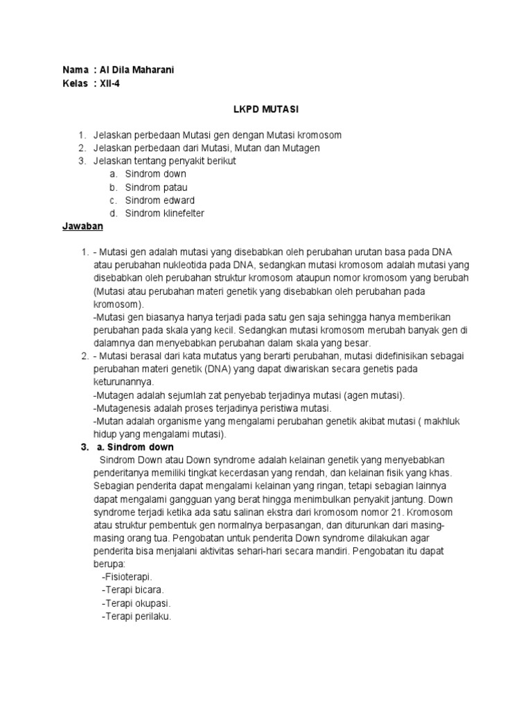 LKPD Mutasi | PDF