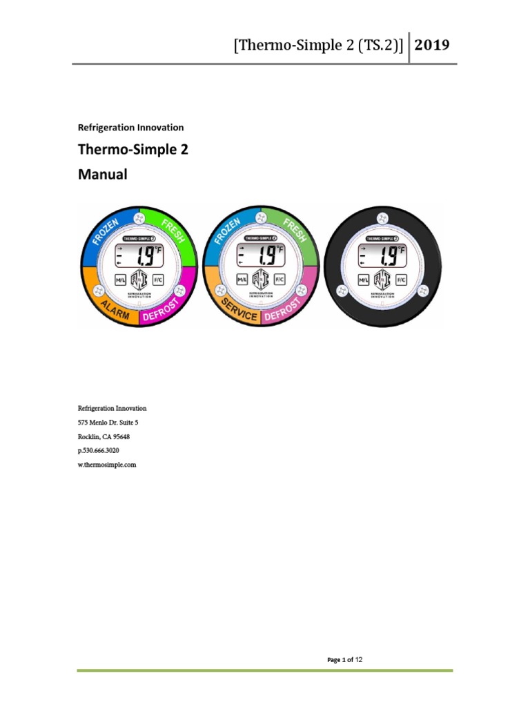 Thermo Simple 2 2019 | PDF | Power Supply | Ac Power Plugs And Sockets