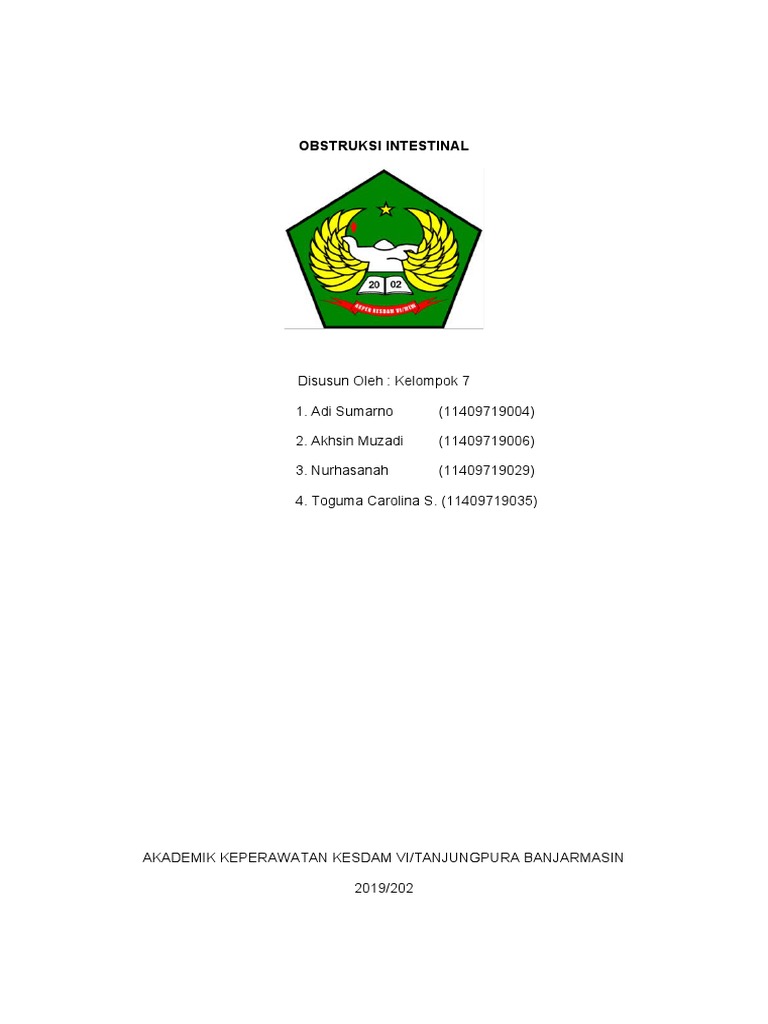 Makalah OBSTRUKSI INTESTINAL | PDF
